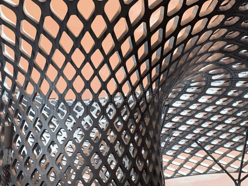 Double Curved Wall. Funnel Roof Structure. Stock Photo - Image of curve ...