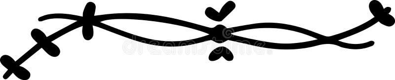 Double Curved Lines Intersect and Intertwine, Adorned with Hand Drawn ...