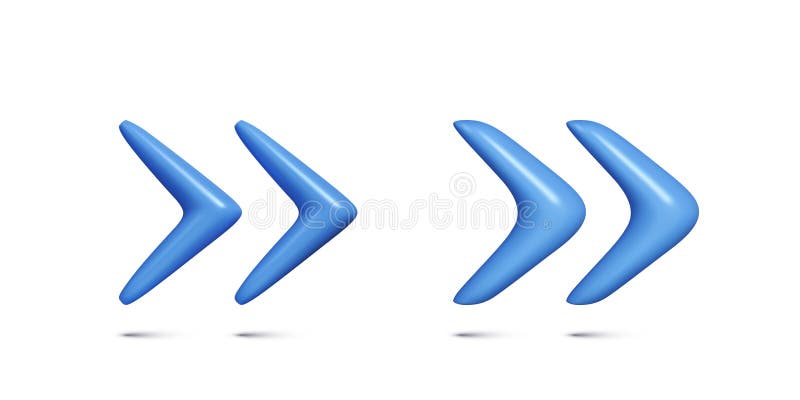 Double 3D Arrow Navigation Button. Arrow Icon for App or Computer ...