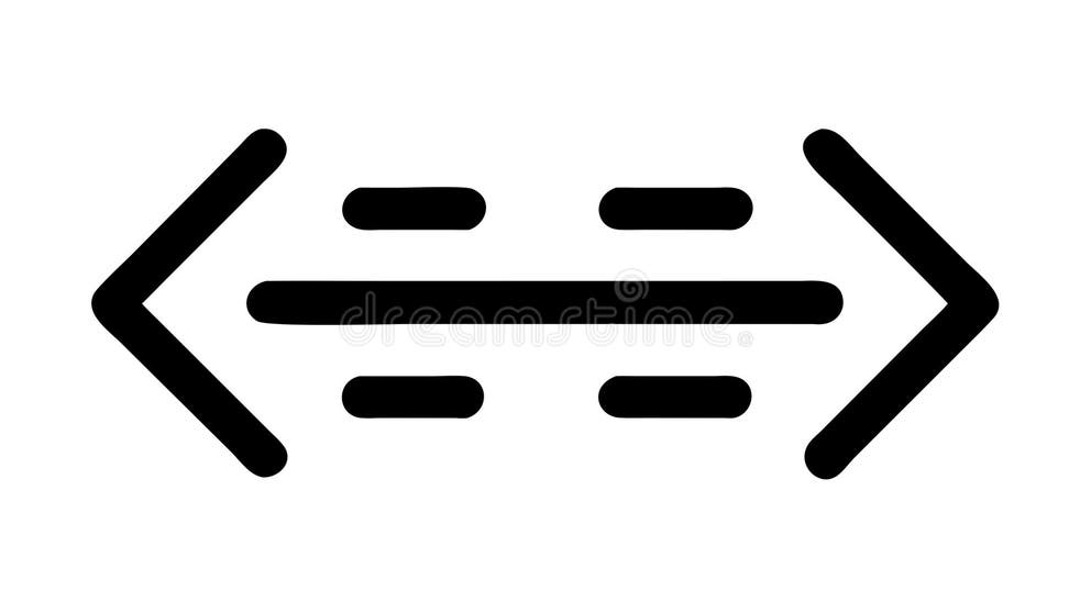 Double Dash Arrow Icon for Connection and Transition, Vector Design ...