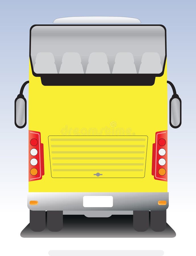 Double Deck Touring Coach Bus Stock Vector - Illustration of road, back ...