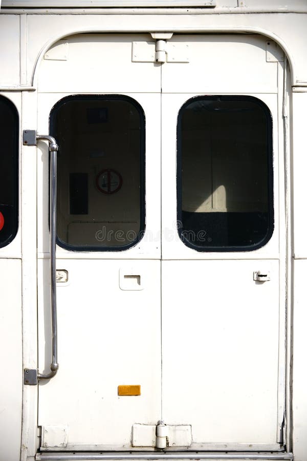 Double-decker bus Door stock photo. Image of door, automatic - 90385232