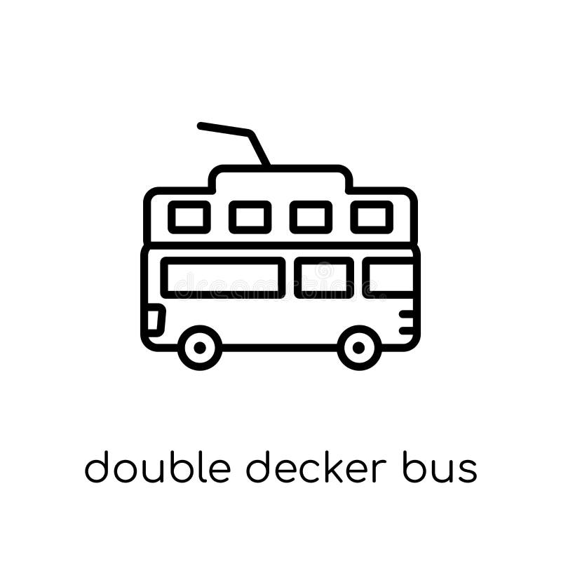 Double Decker Bus Outline Stock Illustrations – 459 Double Decker Bus ...