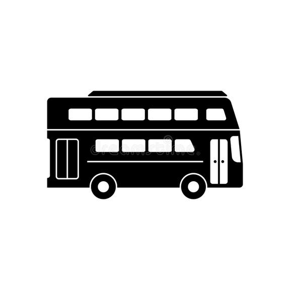 Double Decker Bus Icon Design Template Vector Isolated Stock Vector ...