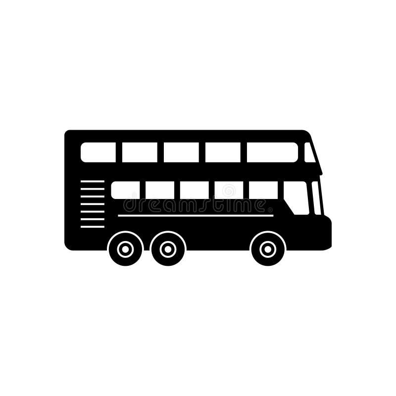 Double Decker Bus Icon Design Template Vector Isolated Stock Vector ...