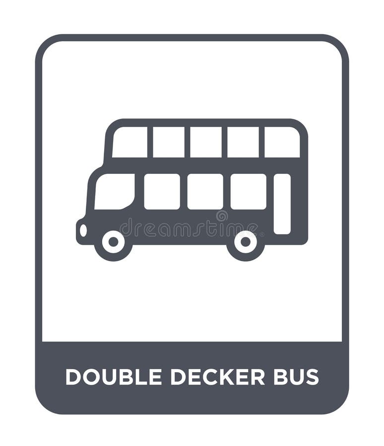 Double Decker Bus Icon in Trendy Design Style. Double Decker Bus Icon ...