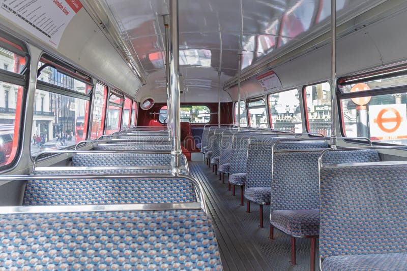 Double-decker Bus (London) Interior Stock Photo - Image of upper ...