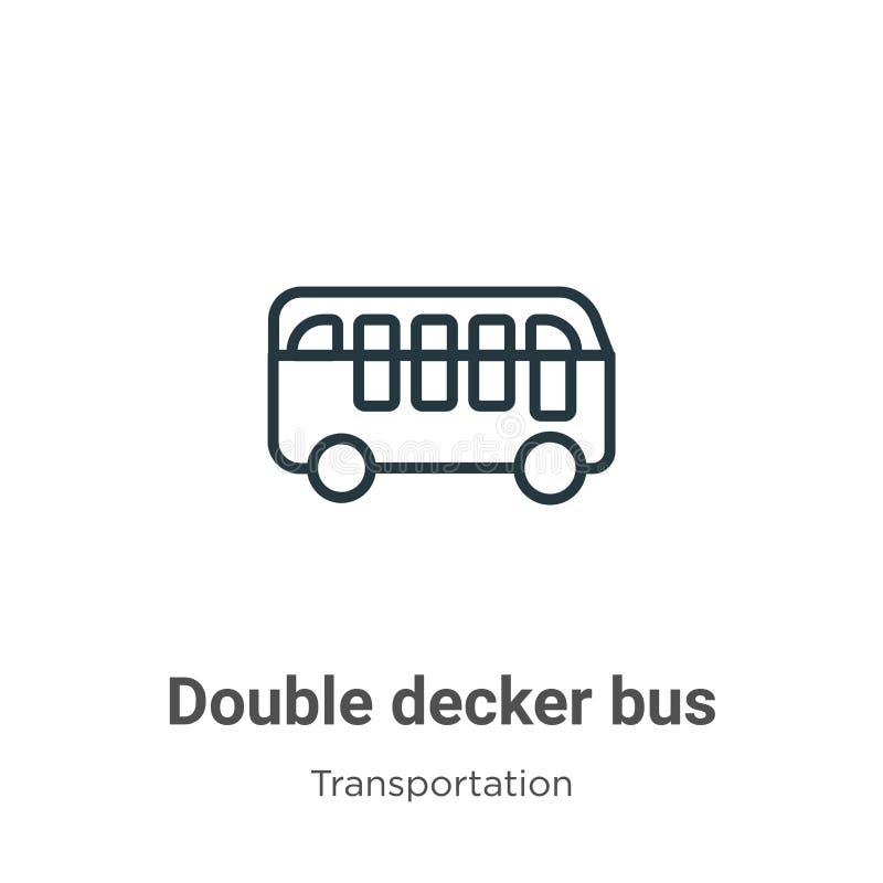 Double Decker Bus Outline Stock Illustrations – 459 Double Decker Bus ...