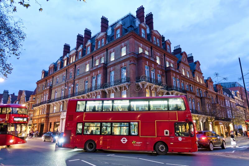 A Double Decker Bus in Sloane Square, London, England, UK Editorial ...
