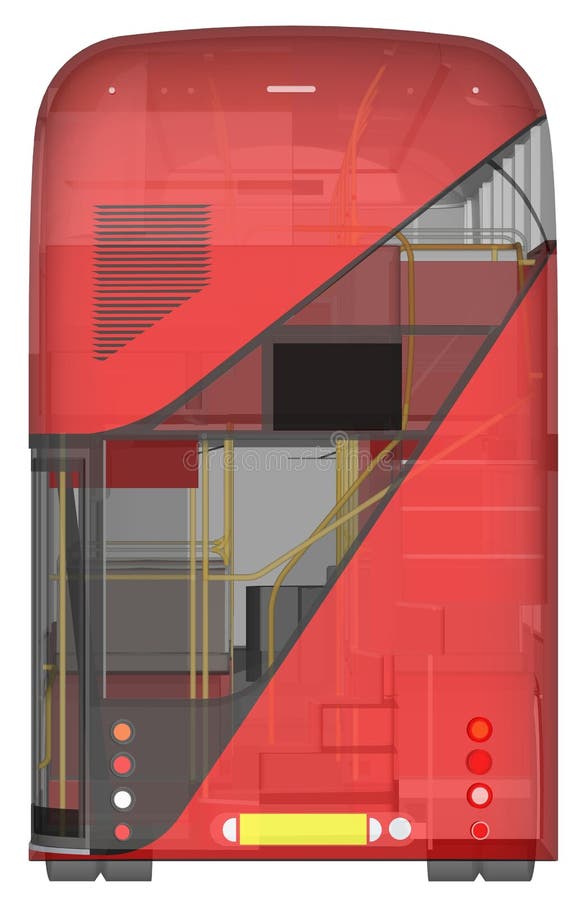 A Double-decker Bus, a Translucent Casing Under Which Many Interior ...