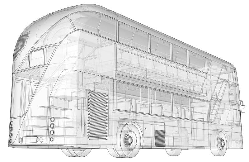 A Double-decker Bus, a Translucent Casing Under Which Many Interior ...