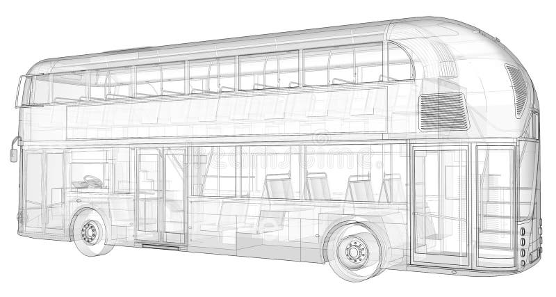 A Double-decker Bus, a Translucent Casing Under Which Many Interior ...