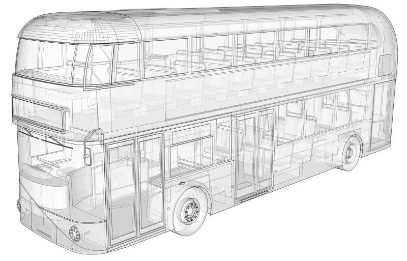 A Double-decker Bus, a Translucent Casing Under Which Many Interior ...
