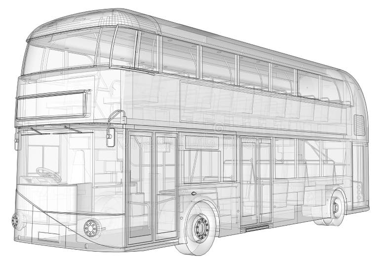 A Double-decker Bus, a Translucent Casing Under Which Many Interior ...