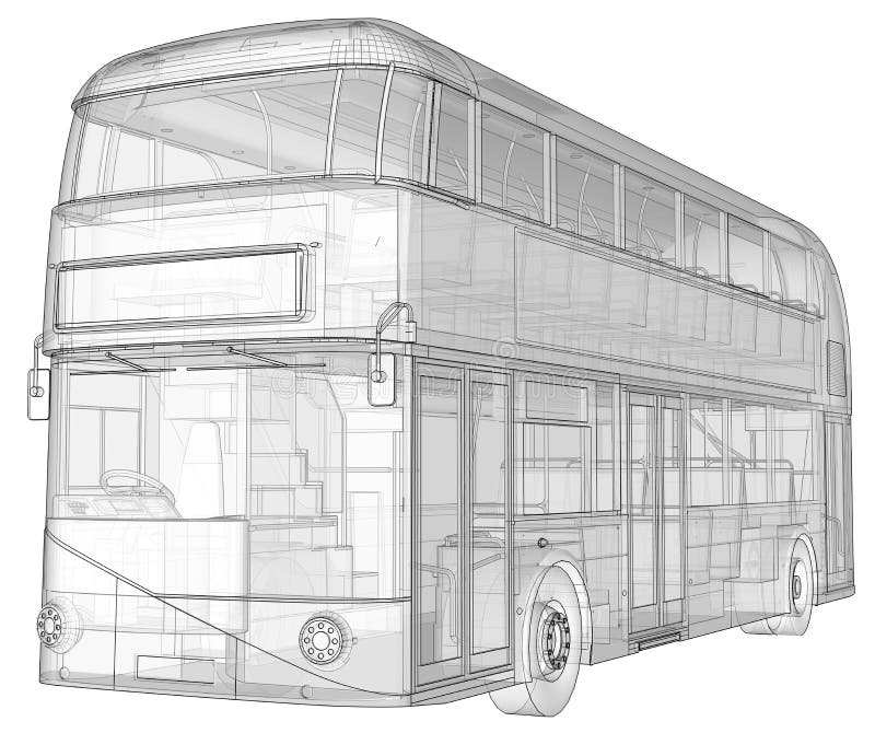 A Double-decker Bus, a Translucent Casing Under Which Many Interior ...