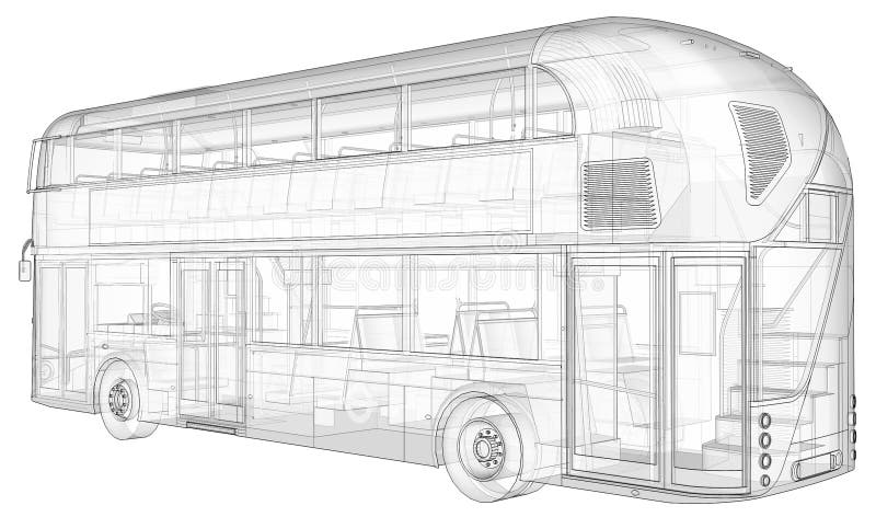 A Double-decker Bus, a Translucent Casing Under Which Many Interior ...