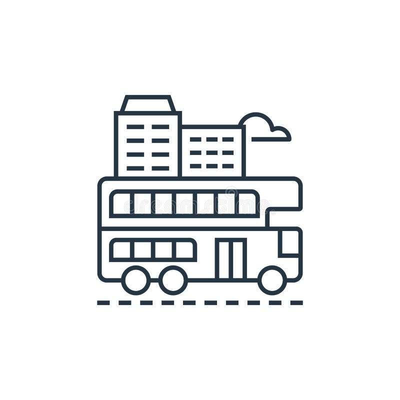 Double Decker Bus Outline Stock Illustrations – 459 Double Decker Bus ...