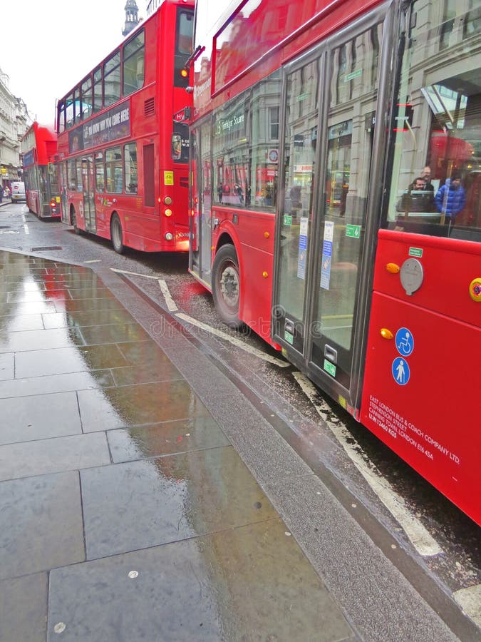 Double Decker Red Buses in London, England Editorial Image - Image of ...