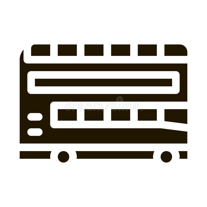 Double Decker Sightseeing Bus Icon Vector Glyph Illustration Stock ...
