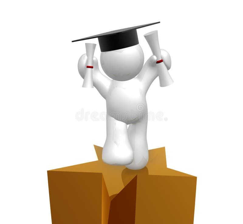 Double Degree Graduation Icon Figure Stock Image - Image of degree ...