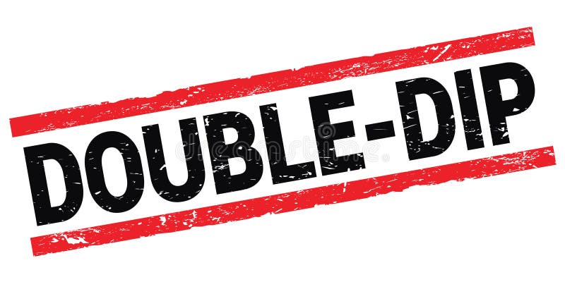 DOUBLE-DIP Text on Black-red Rectangle Stamp Sign Stock Illustration ...