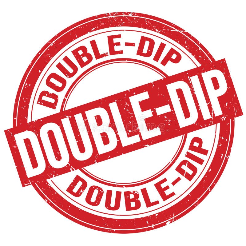 DOUBLE-DIP Text Written on Red Round Stamp Sign Stock Illustration ...