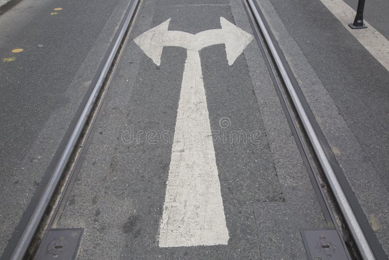 Double Direction Arrow Sign Stock Photo - Image of double, urban: 191708684