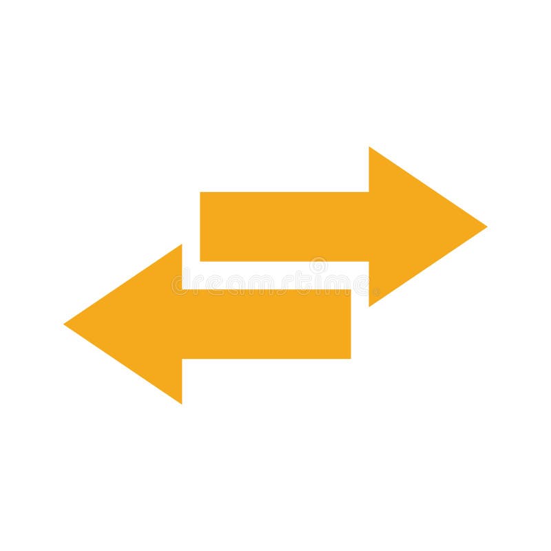 Double direction arrows stock illustration. Illustration of highway ...