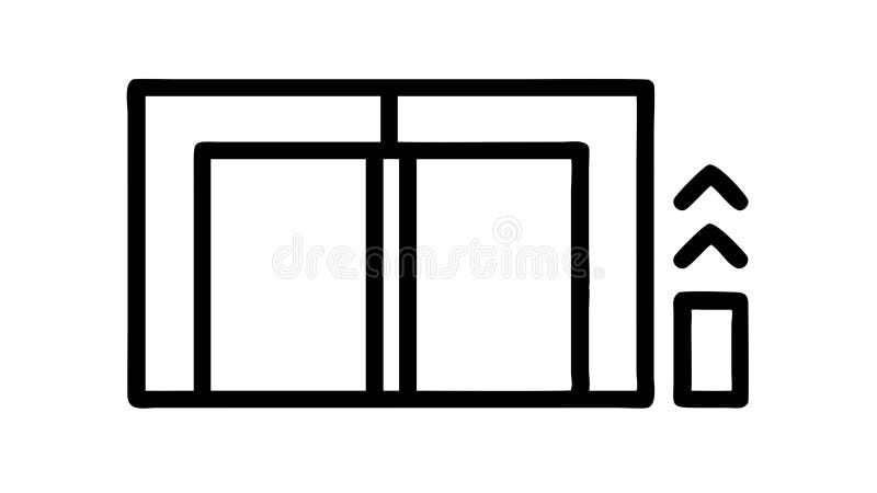 Double Door Icon, Represents Building Entrance or Exit, Vector Design ...