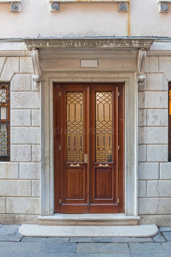 Double Door Venice stock photo. Image of european, veneto - 162490928