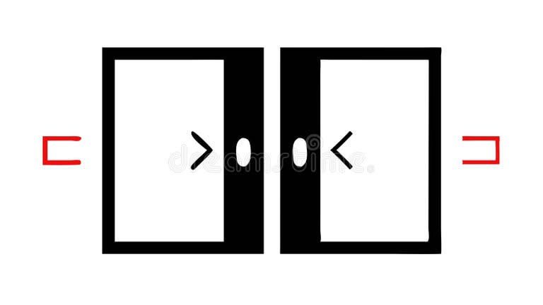 Double Doors Icon, Entryway, Exit, Building Access, Home, Vector Design ...