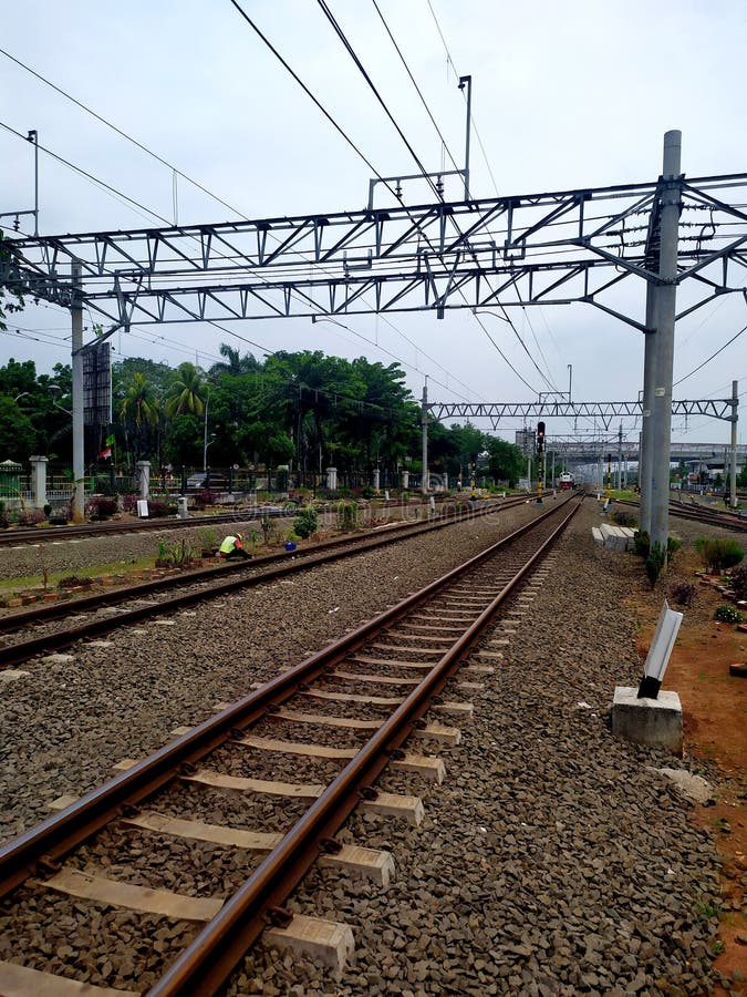 Double Double Track Railway Commuterline Stock Photo - Image of double ...