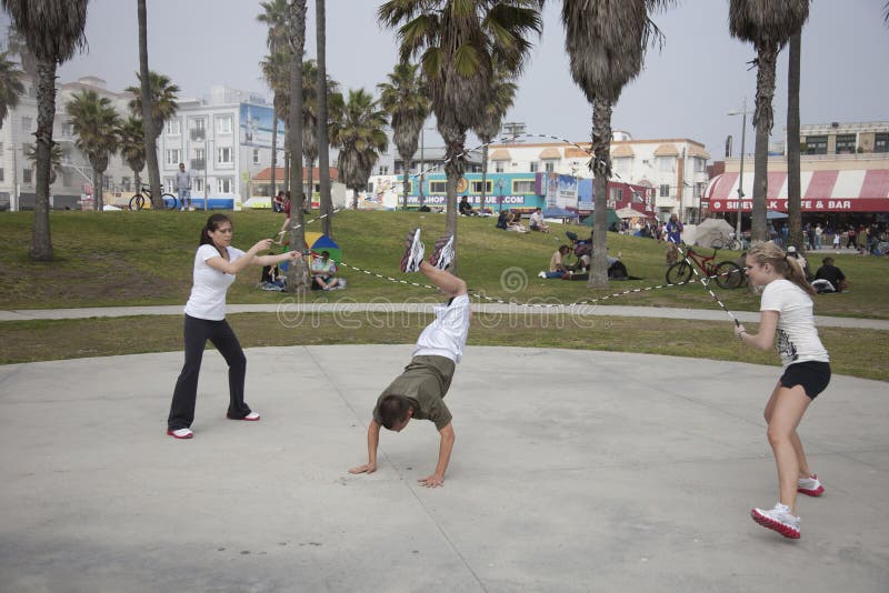 Double Dutch Jump Rope in Venice Beach Editorial Image - Image of ...