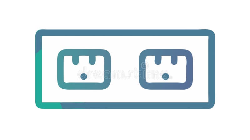 Double Electrical Power Outlet Socket Icon Vector Green, Vector Design ...