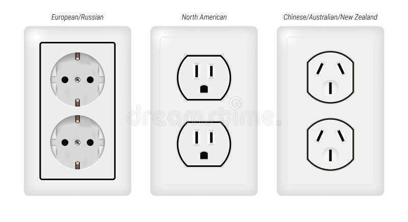 Wall Plug Outlet North America Stock Illustrations – 10 Wall Plug ...