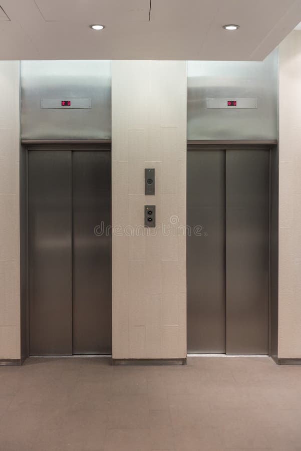 Double Elevator stock image. Image of elevator, modern - 69966677
