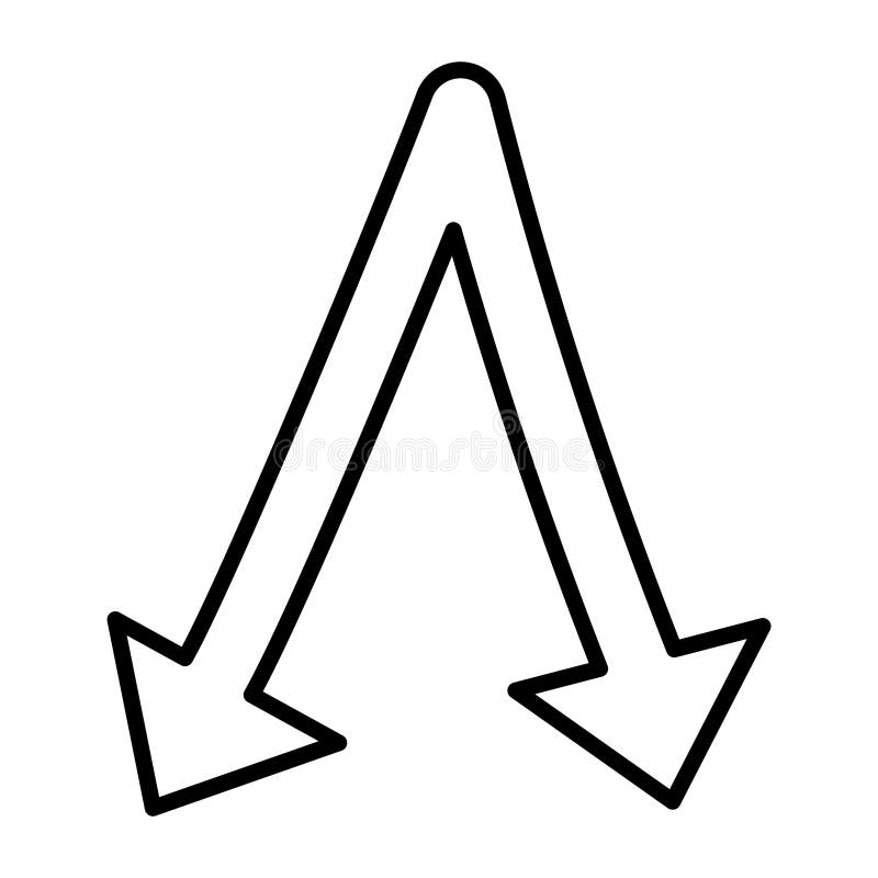 Double Ended Arrow Angular Icon Stock Illustration - Illustration of ...
