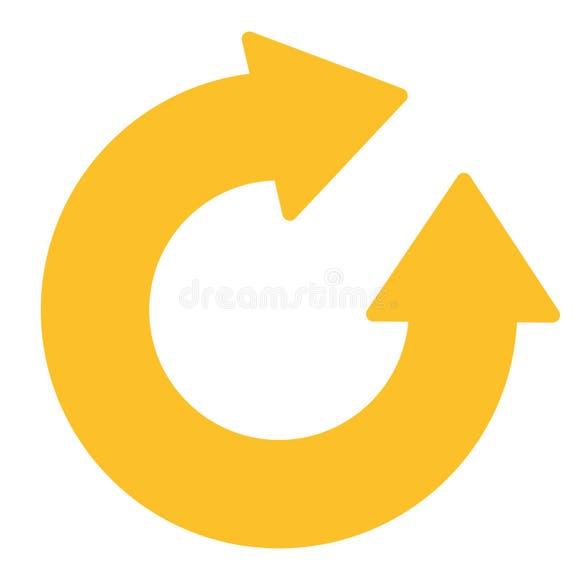 Double Ended Arrow Circular Rotation Icon Stock Illustration ...