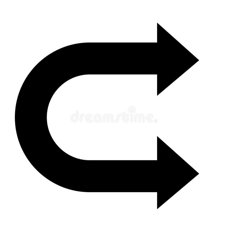 Double Ended Arrow Loop Icon Stock Illustration - Illustration of ...