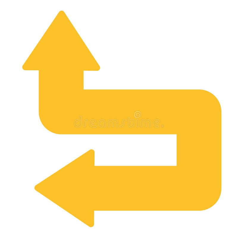 Double Ended Arrow Right Angle Icon Stock Illustration - Illustration ...