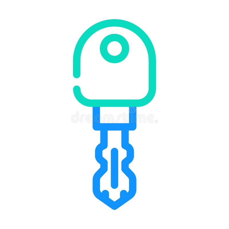 Double Ended Key Color Icon Vector Illustration Stock Vector ...