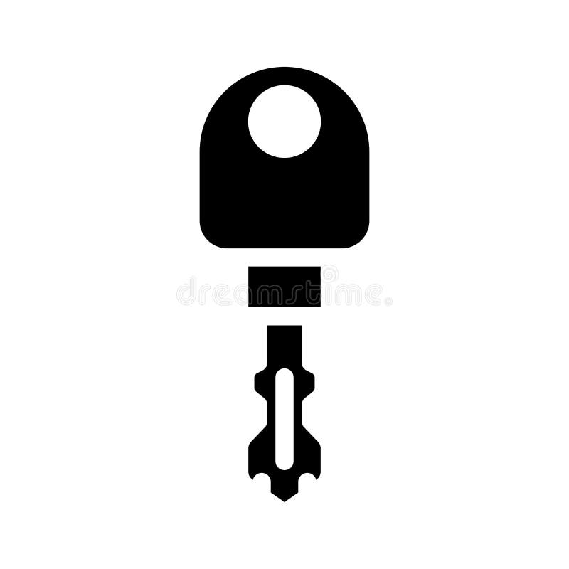 Double Ended Key Glyph Icon Vector Illustration Stock Vector ...