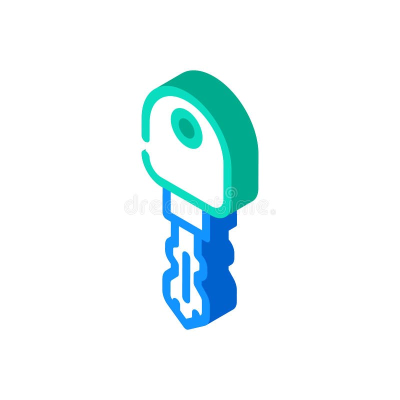 Double Ended Key Isometric Icon Vector Illustration Stock Illustration ...