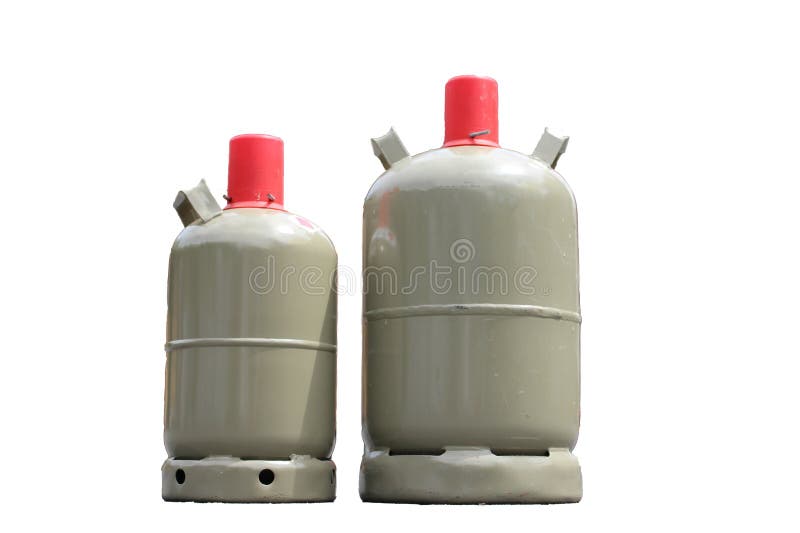 Double the Energy: Two Propane Gas Bottles Ready for Use Stock Photo ...
