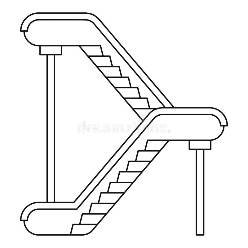 Double Escalator Icon, Outline Style Stock Illustration - Illustration ... Double Escalator Icon, Outline Style Stock Illustration - Illustration ...