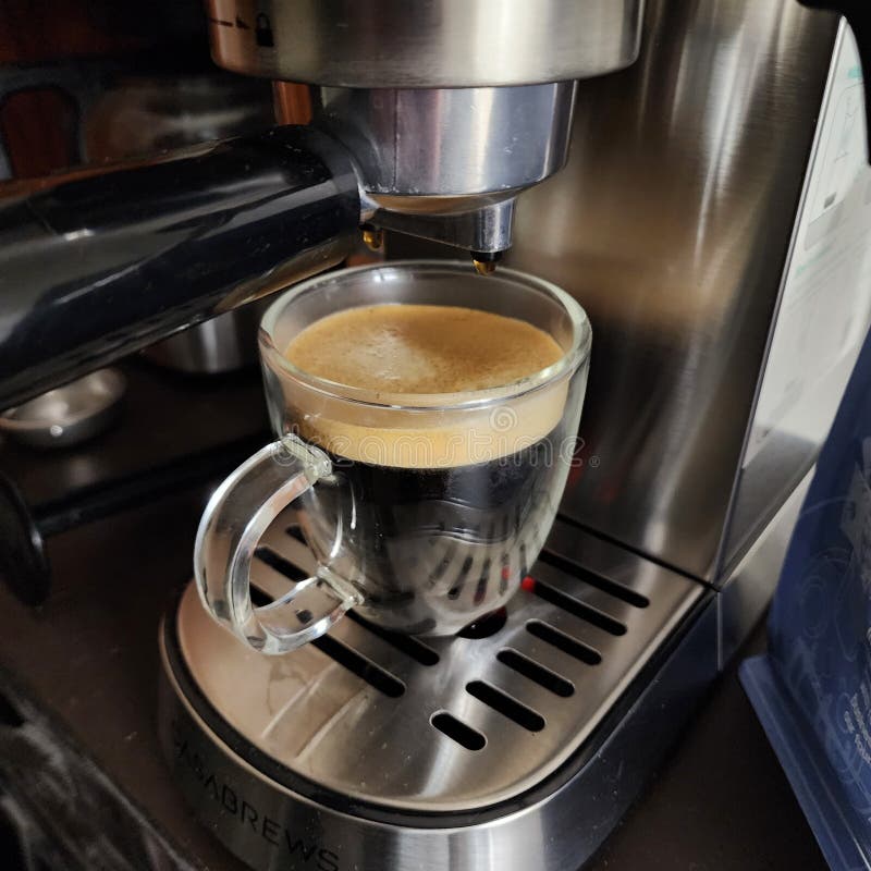 Brewed Double Espresso Coffee Stock Photo - Image of espresso, double: 369307480