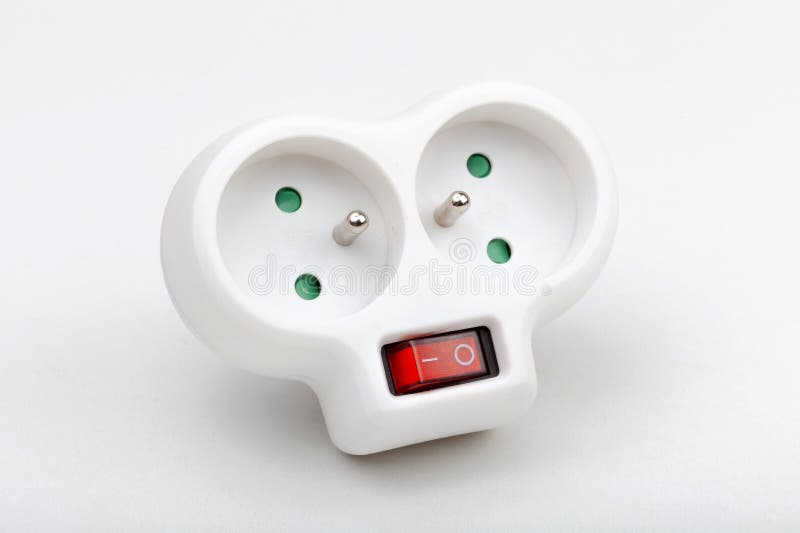 Double EU European Electric Socket Extension Plug with Two Socket ...