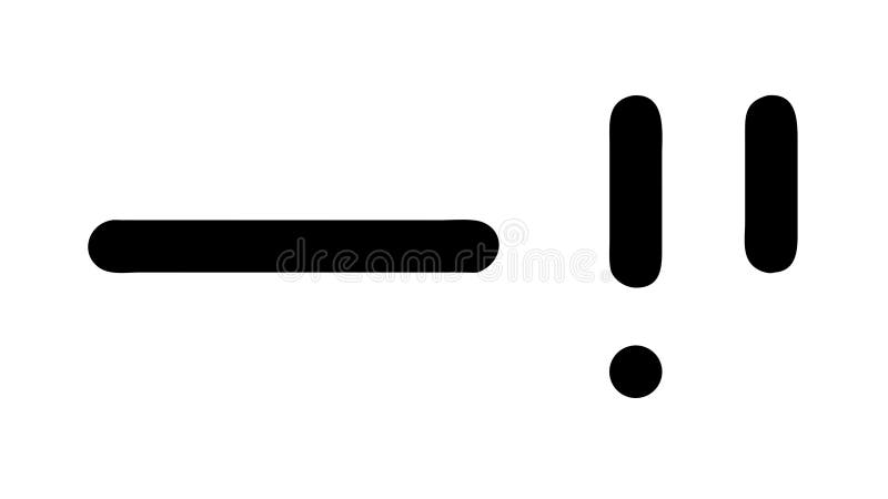 Double Exclamation Mark Dash Text Icon Minimal Art, Vector Design ...