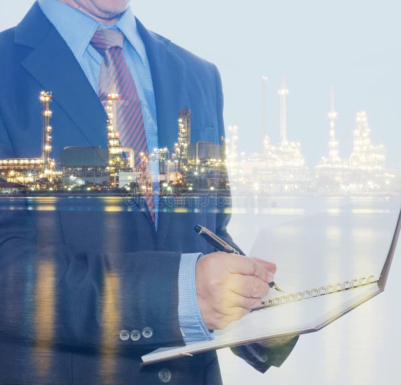 Double Explore Businessman Oil Refinery Plant Stock Photos - Free ...