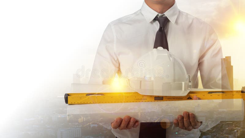 Double Exploser Businessman and Engineer Working Concept Stock Image ...